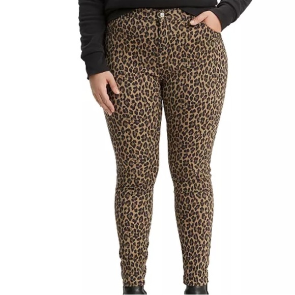 Levi's | Jeans | Levis Women 8w Brown Leopard Print Stretch 72 High ...